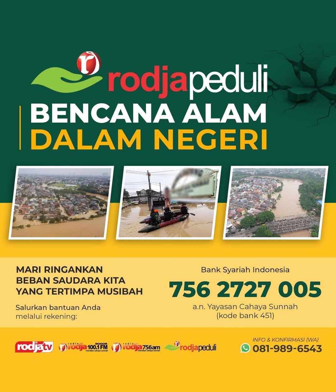 Mari bantu saudara-saudara kita yang sedang terkena musibah di Sumatera ...