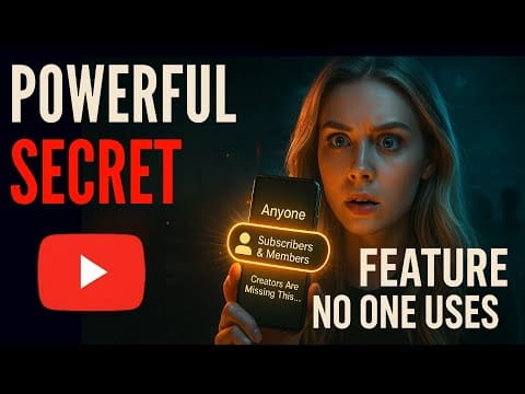 NEW "SECRET" Powerful YouTube COMMENT-Control FEATURE for CREATORS | Al ...